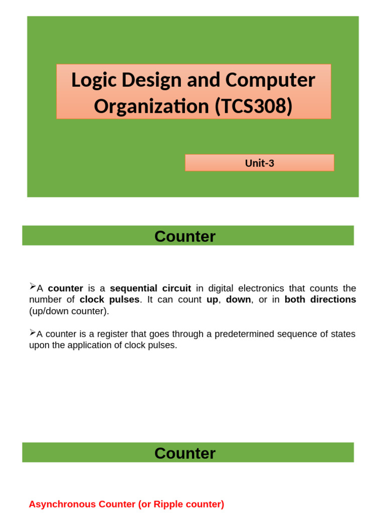 Unit3. Logic Design and Computer Organization | PDF ...