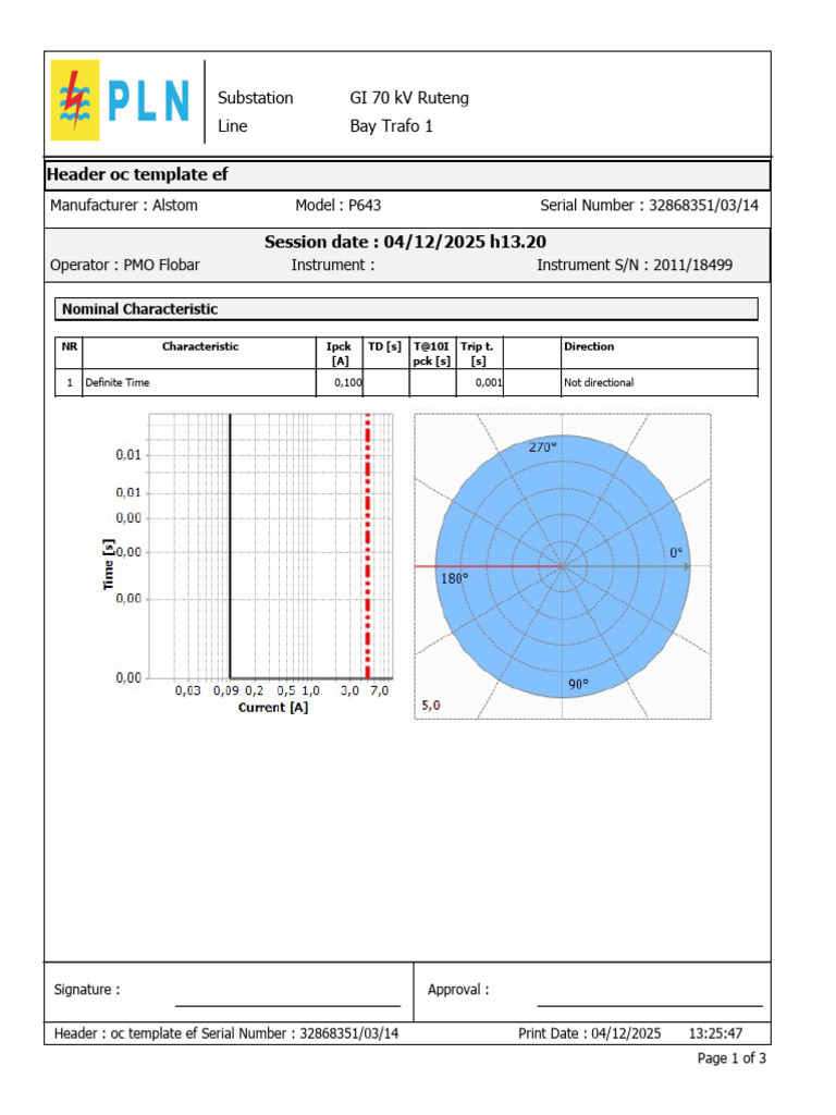 Uji Karakteristik REF HV Trafo 1 | PDF | Transformer | Power Engineering