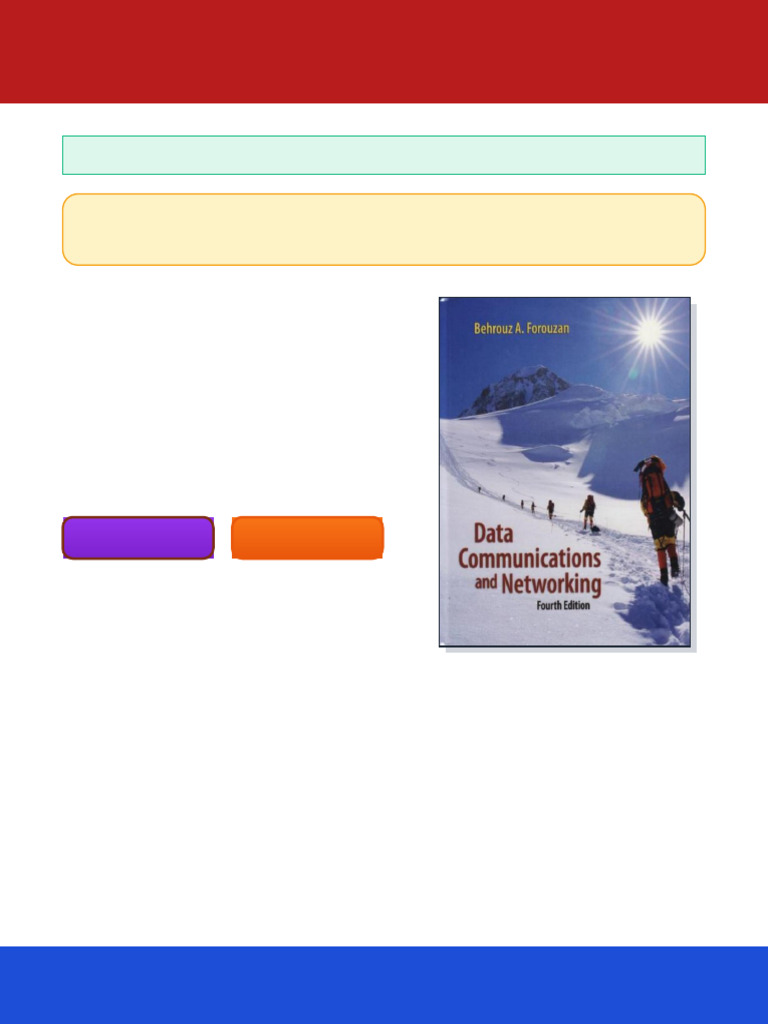 Data Communications and Networking 4th Edition by Jerry Fitzgerald, Alan Dennis, Alexandra ...