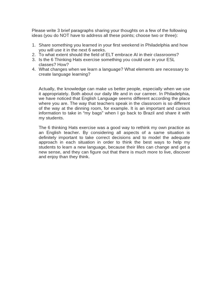 Reflection Week 1 and 2 | PDF