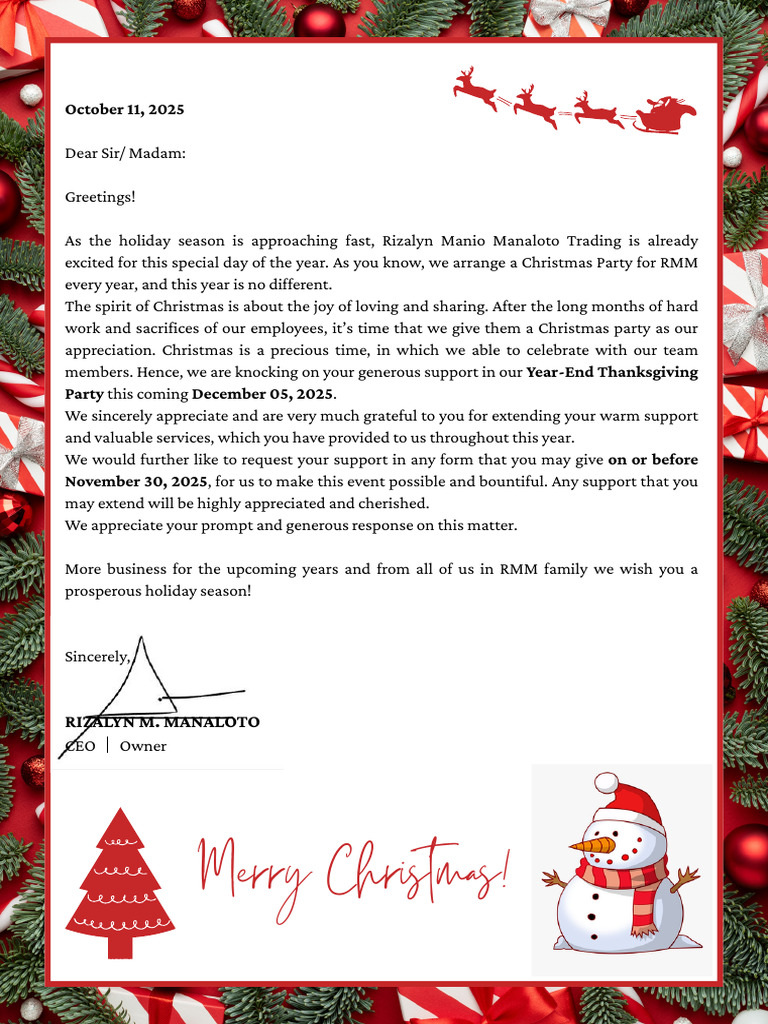 Christmas Solicitation 2025 - Signed | PDF