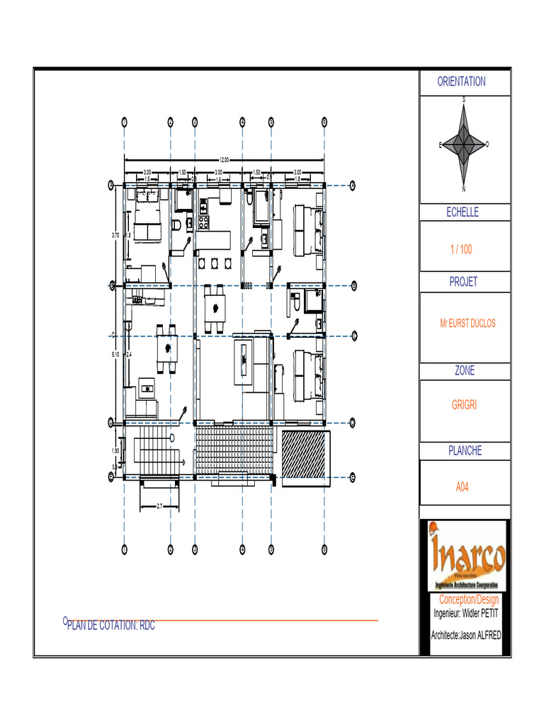Plan de cotation RDC - Projet architectural | PDF