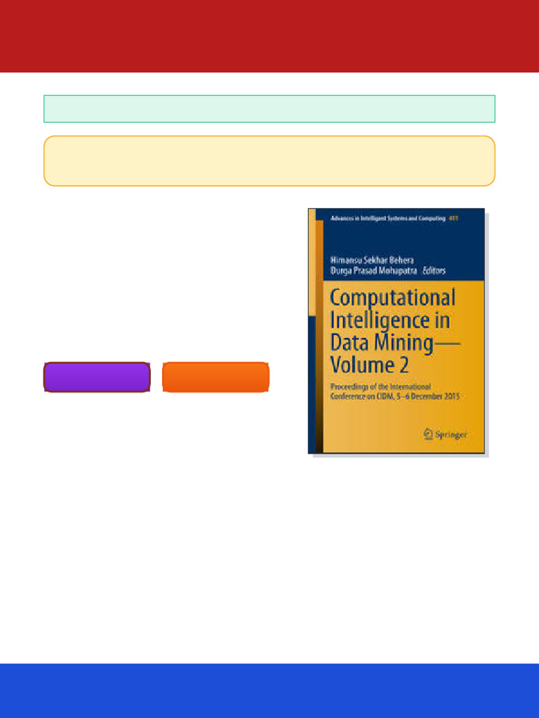 Computational Intelligence in Data Mining Volume 2 Proceedings of the ...