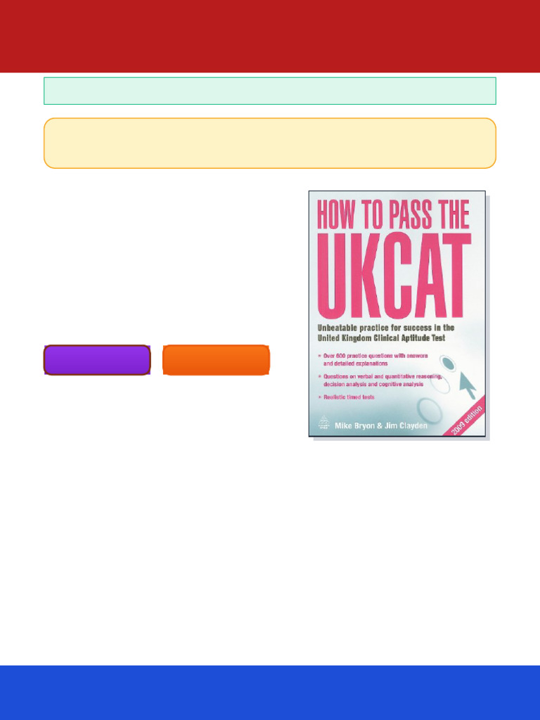 How to Pass the UKCAT Mike Bryon ebook professionally formatted | PDF