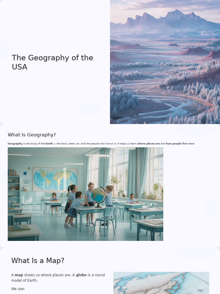 The Geography of The USA | PDF | Desert | Natural Environment