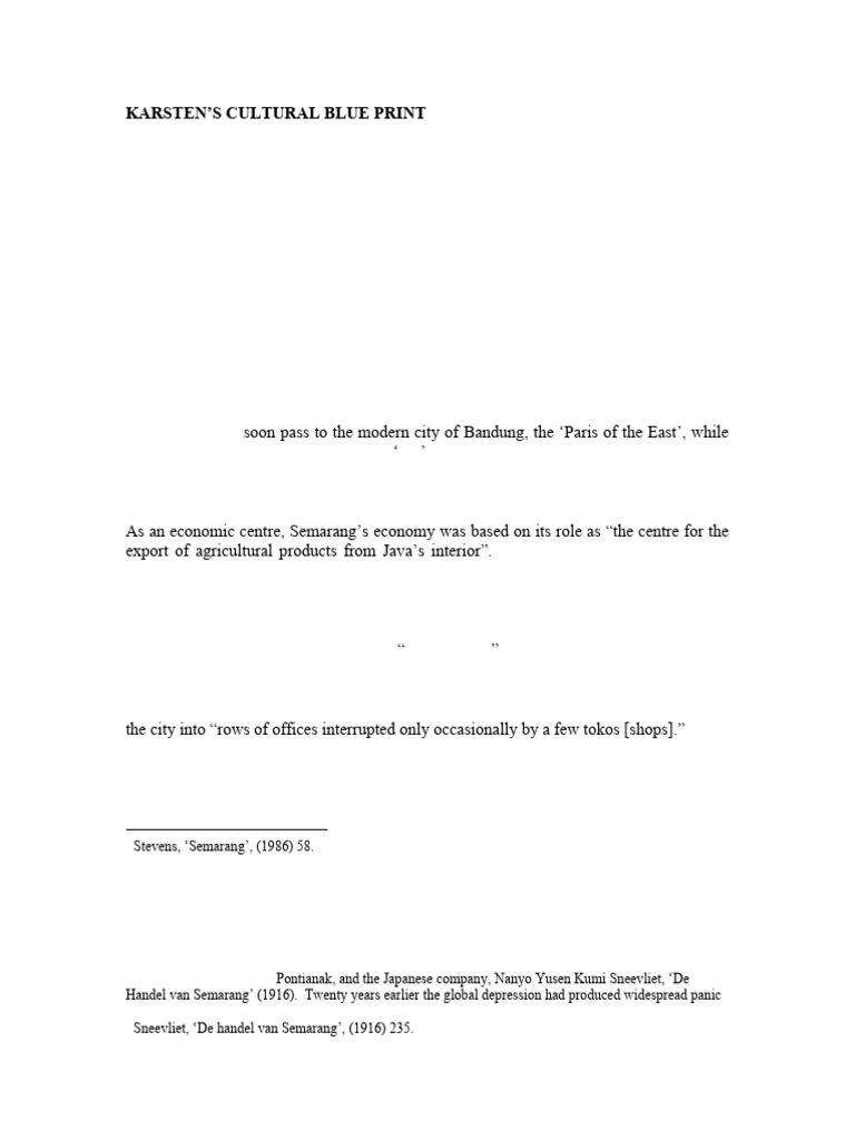 Karsten'S Cultural Blue Print Joost Coté Arrival at Semarang | PDF | Java