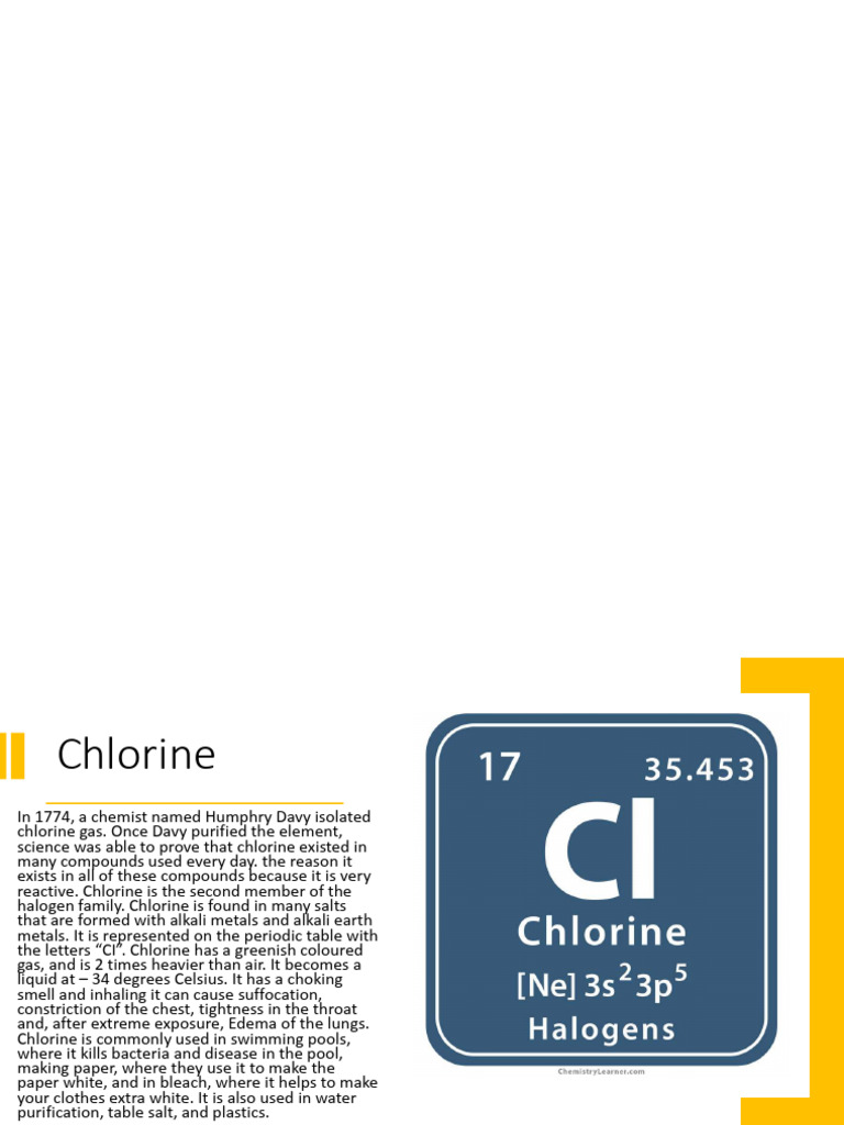 Science Element Task Chlorine | PDF