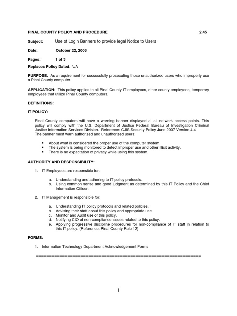 Login Banners How-To | PDF | Web Server | Internet & Web