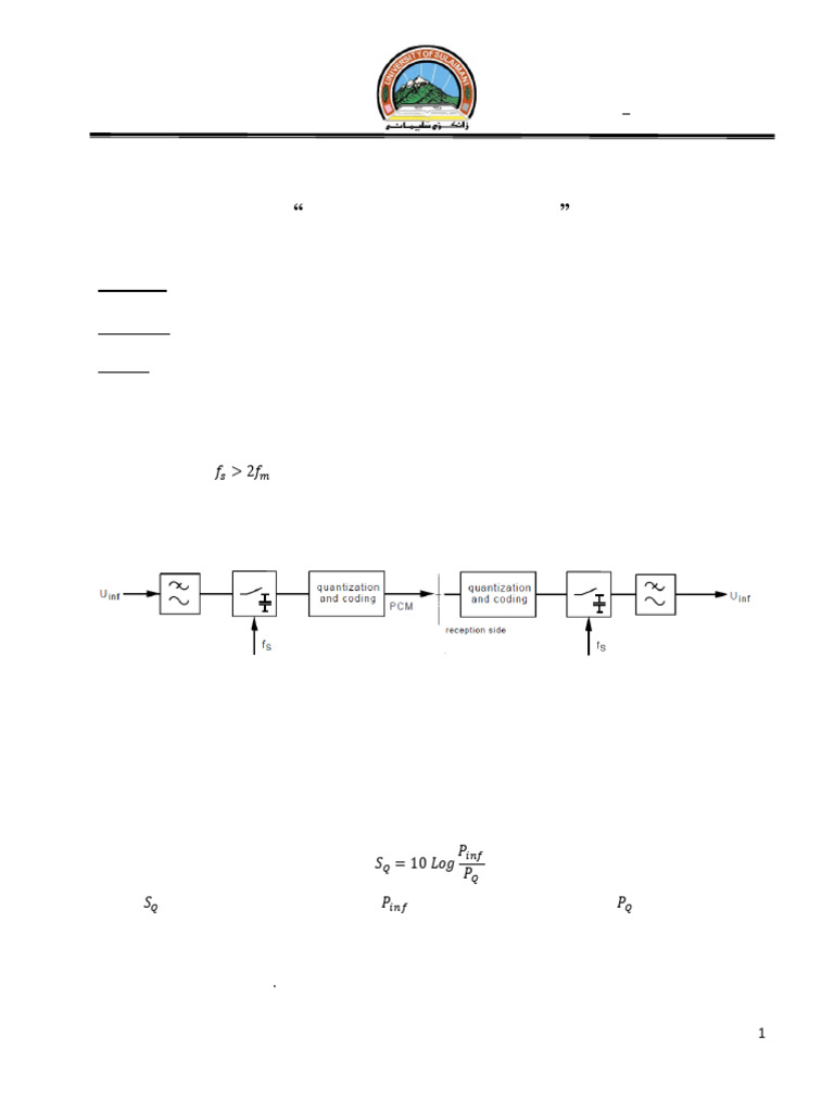 EXP3 Pulse Code Modulation PCM (2) | PDF | Telecommunications | Electronics