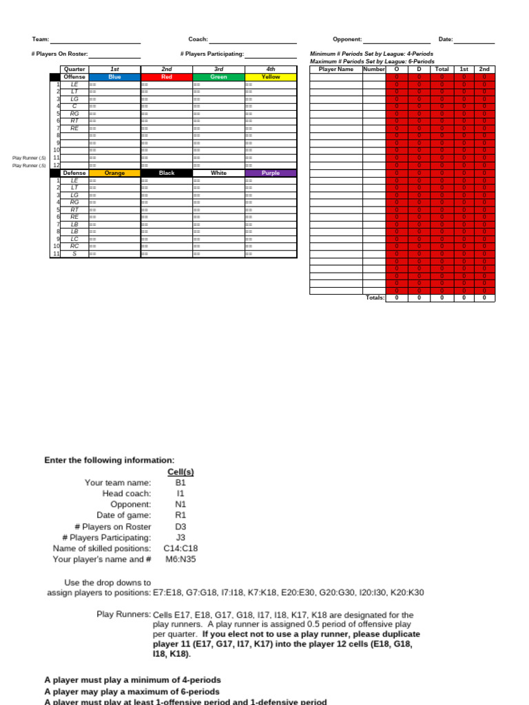 4TH and 5TH Grade Roster Grid | PDF