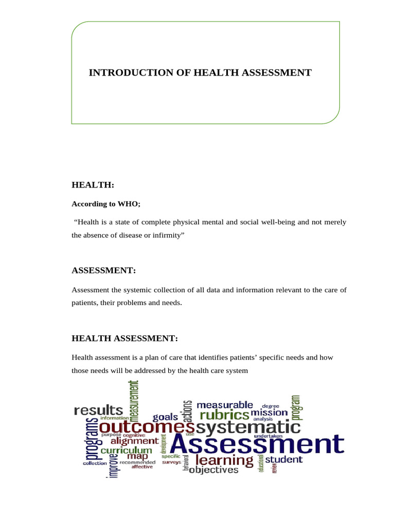 Comprehensive Guide to Health Assessment | PDF | Nursing | Communication