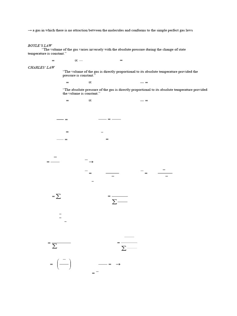 Ideal Gas Laws and Thermodynamics Explained | PDF | Gases | Heat
