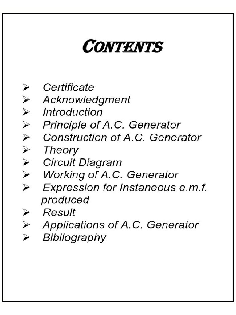 AC Generator Project Class 12th Physics | PDF