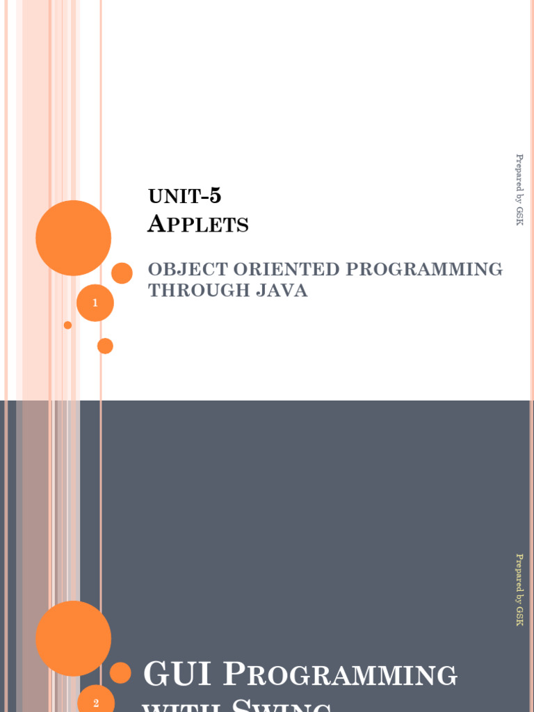 OOP-Java_Unit-5 | PDF | Model–View–Controller | Java (Programming Language)