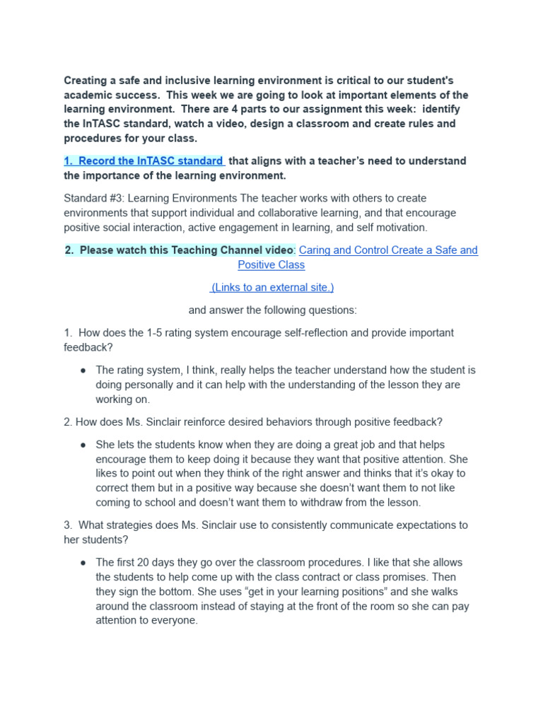 EDU221-The Learning Environment | PDF | Classroom | Learning
