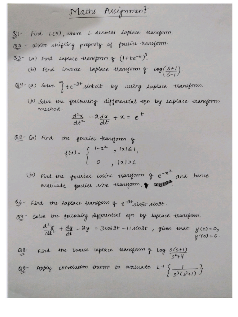 Maths Assignment 1 | PDF