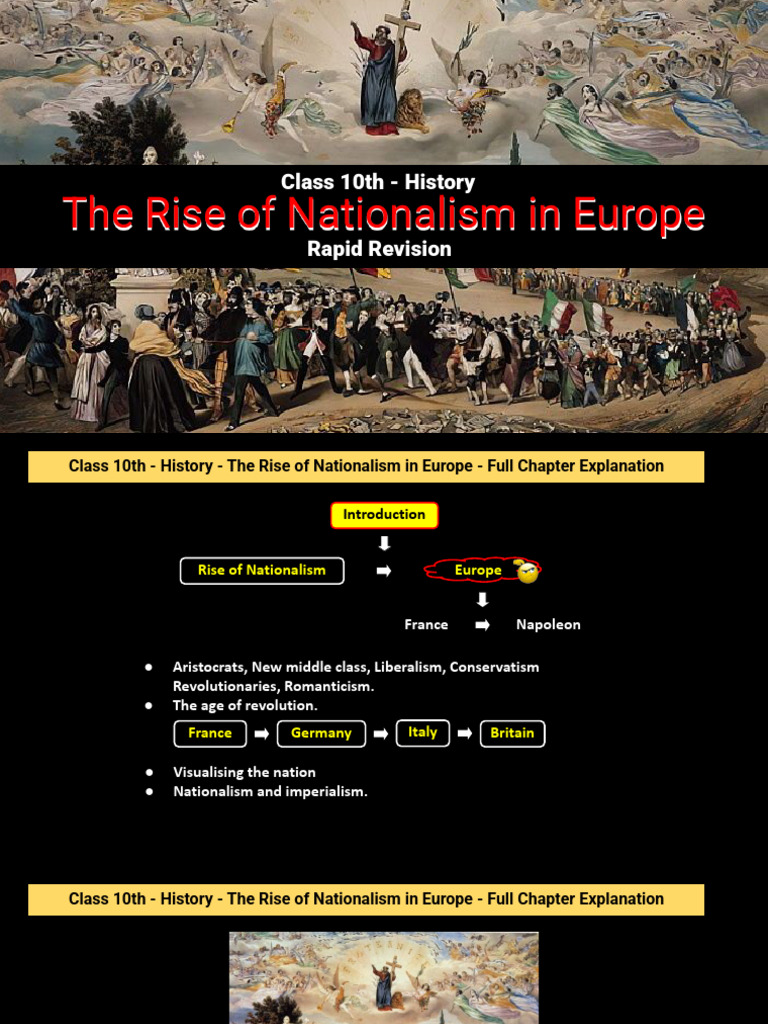 The Rise of Nationalism in Europe: Class 10th - History | PDF ...