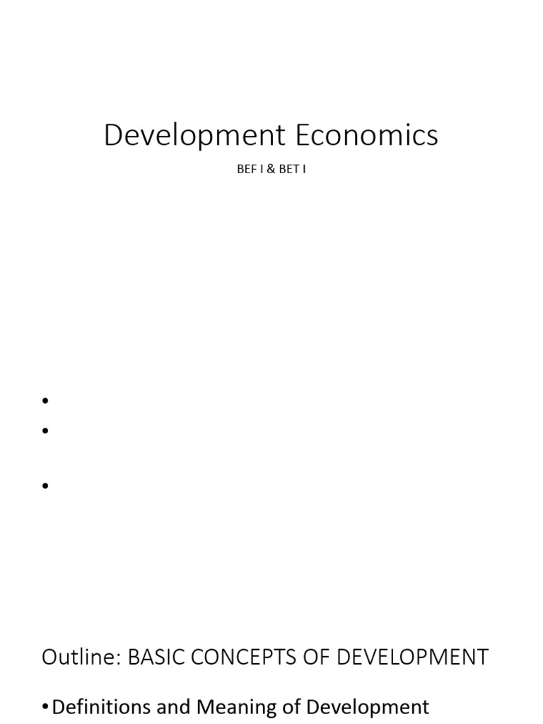 Key Concepts in Development Economics | PDF | Millennium Development ...