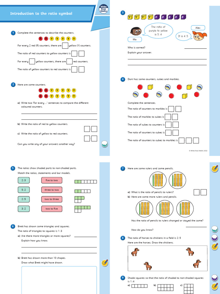 Understanding Ratios with Counters | PDF | Mathematics
