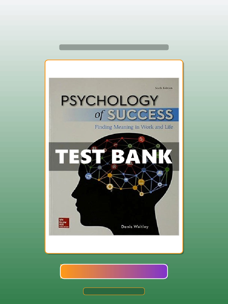 Psychology of Success Finding Meaning in Work and Life 6 Ed Denis ...