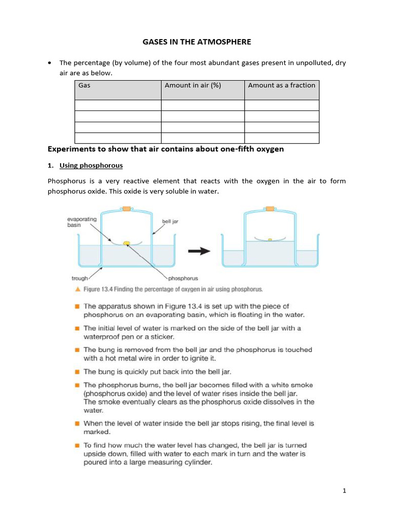 NOTE - Gases in Atmosphere | PDF | Atmosphere Of Earth | Oxide