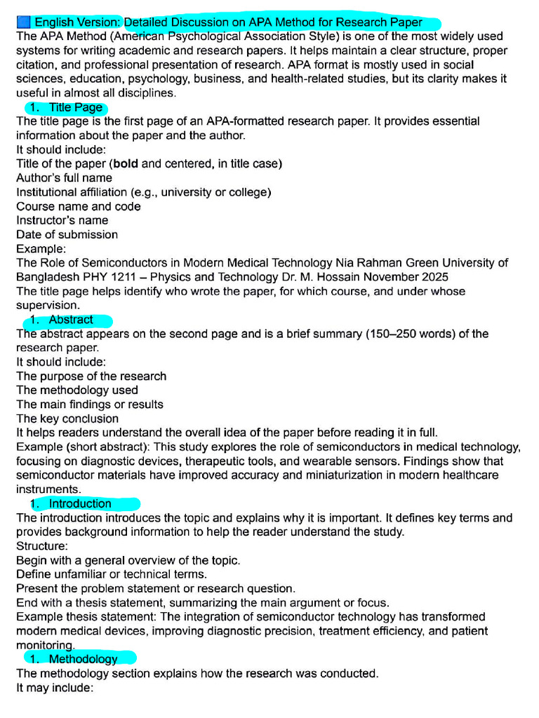 APA Method | PDF