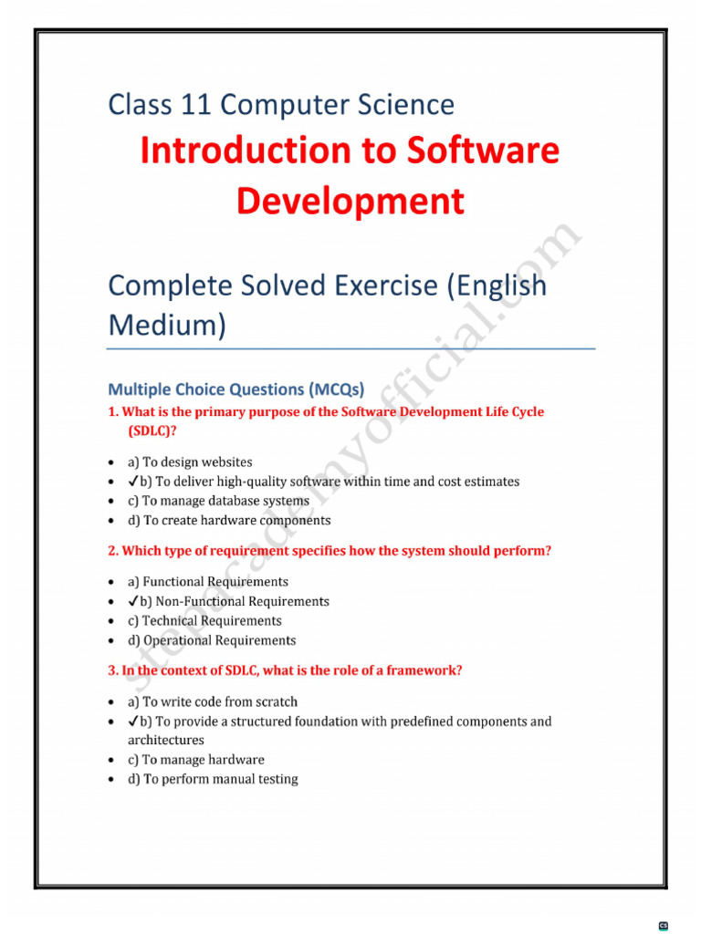 Class 11 Computer Science All Solved English Detailed-PDF-1 | PDF