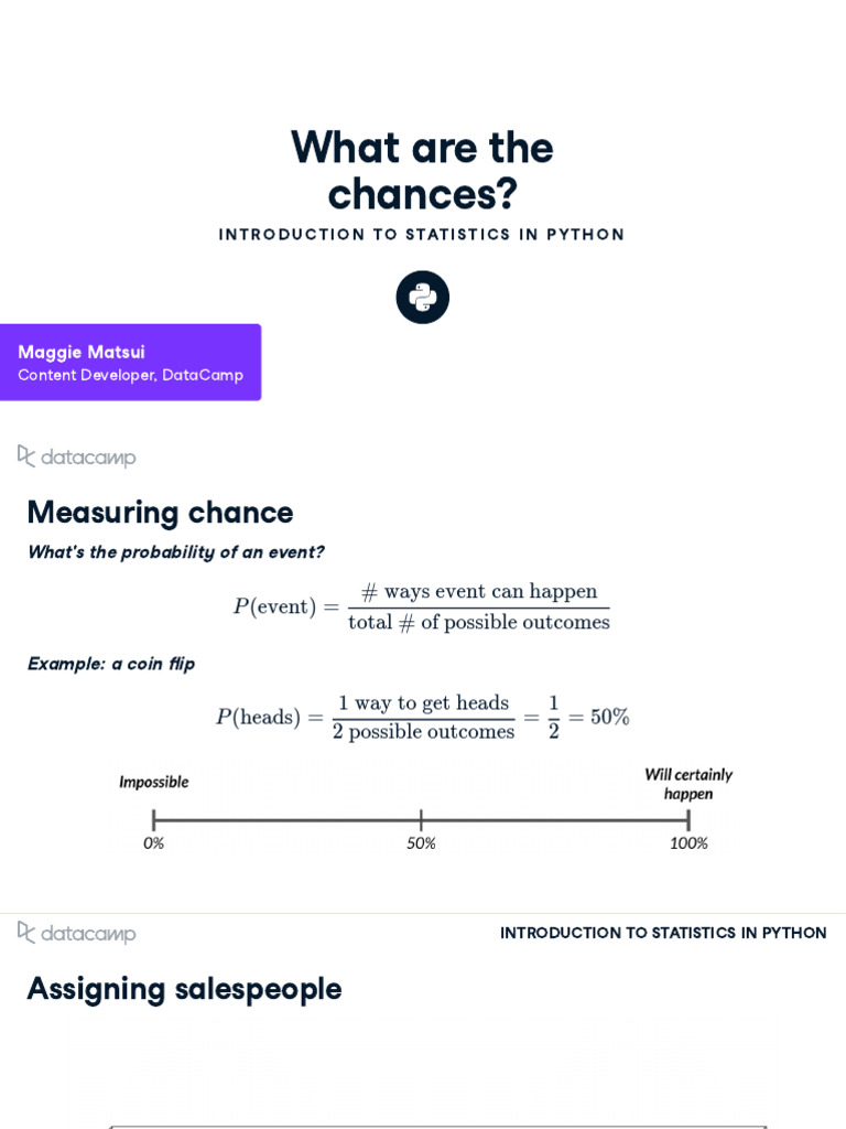 Statistics Basics Using Python | PDF | Probability Distribution ...