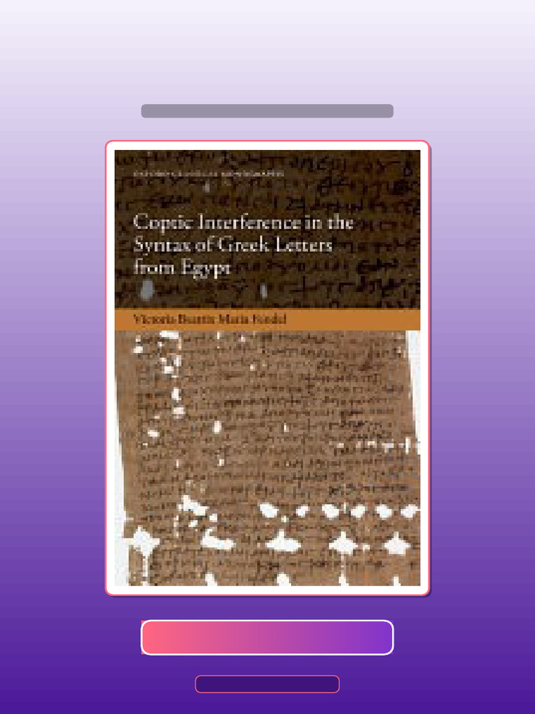 Test Bank of Coptic Interference in the Syntax of Greek Letters From ...