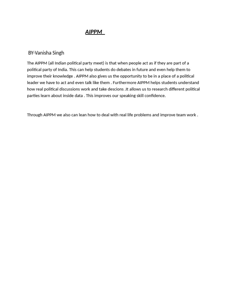 AIPPM | PDF | Bharatiya Janata Party | Indian National Congress