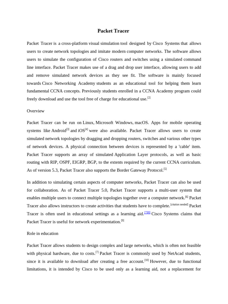 cisco packet | PDF | Computer Architecture | Computer Engineering