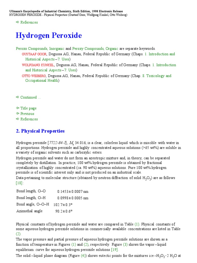 Hydrogen Peroxide Production Story | PDF | Hydrogen Peroxide ...