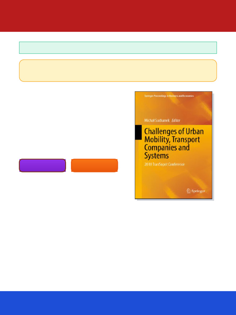 Challenges of Urban Mobility Transport Companies and Systems 2018 ...