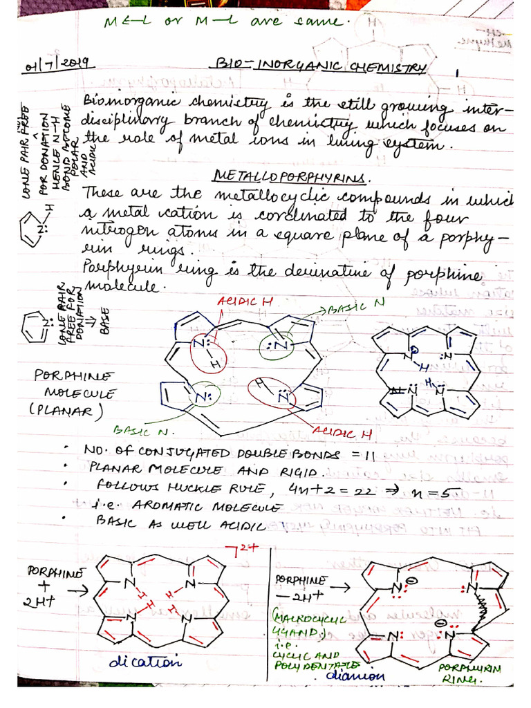 Bioinorganic chemistry OF JCHEM | PDF