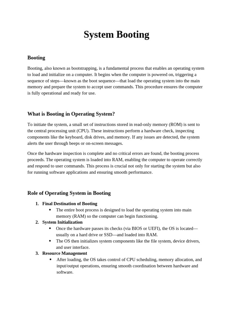 System Booting | PDF