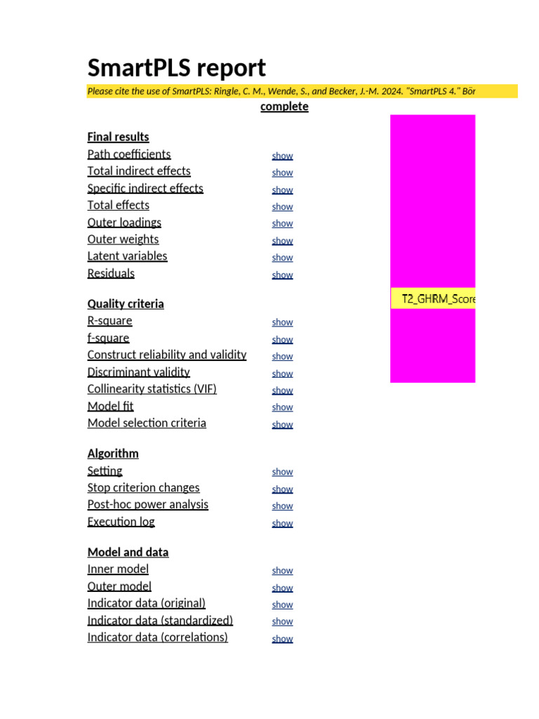 pls-sem_algorithmreport | PDF | Validity (Statistics) | Applied Statistics