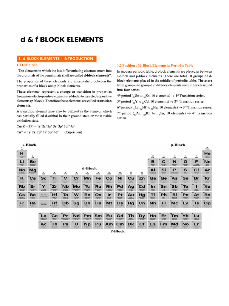 1. D & F Block | PDF