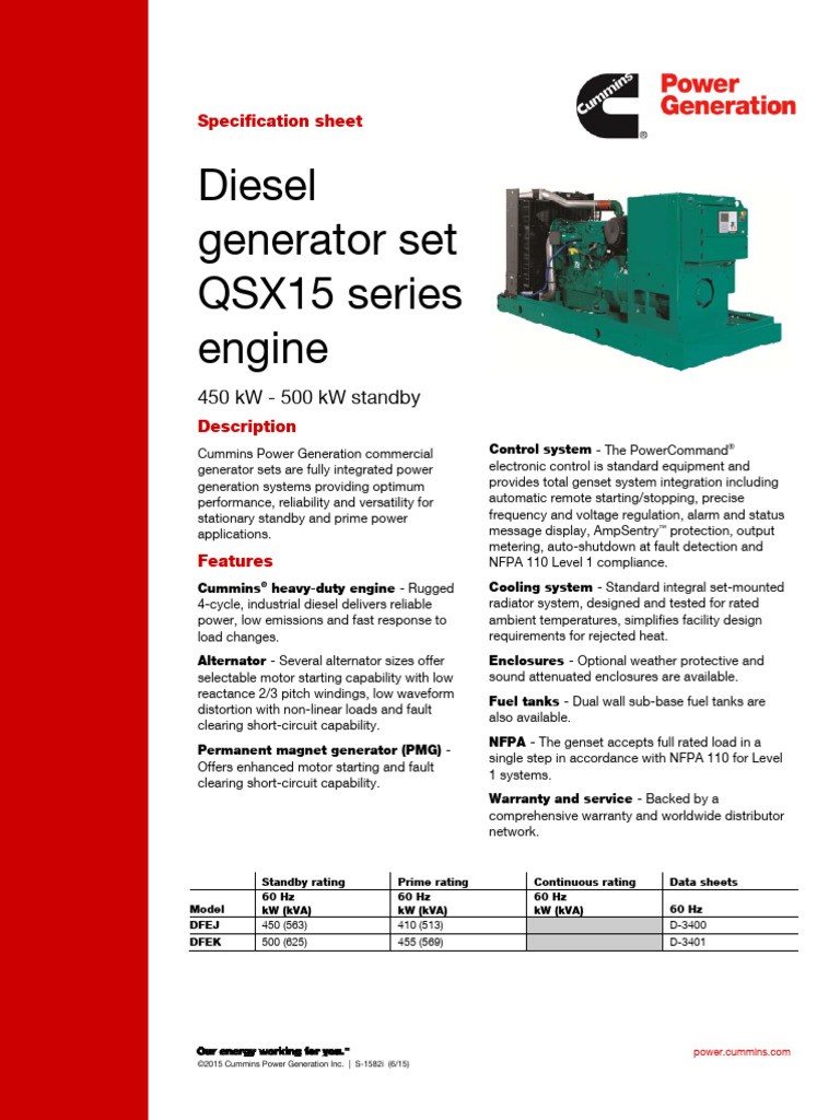 Diesel Generator Set | PDF | Electric Generator | Electricity