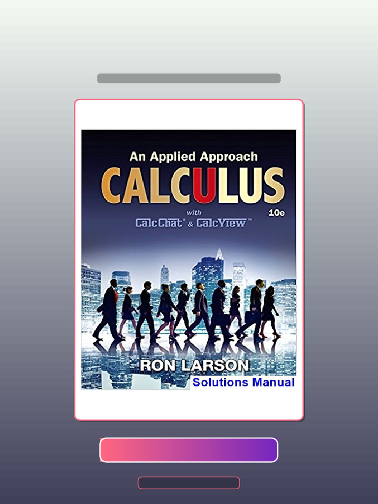 Test Bank For Calculus An Applied Approach 10th Edition Larson ...