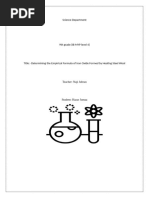 Crucible Heating for Constant Weight | PDF | Physical Sciences ...