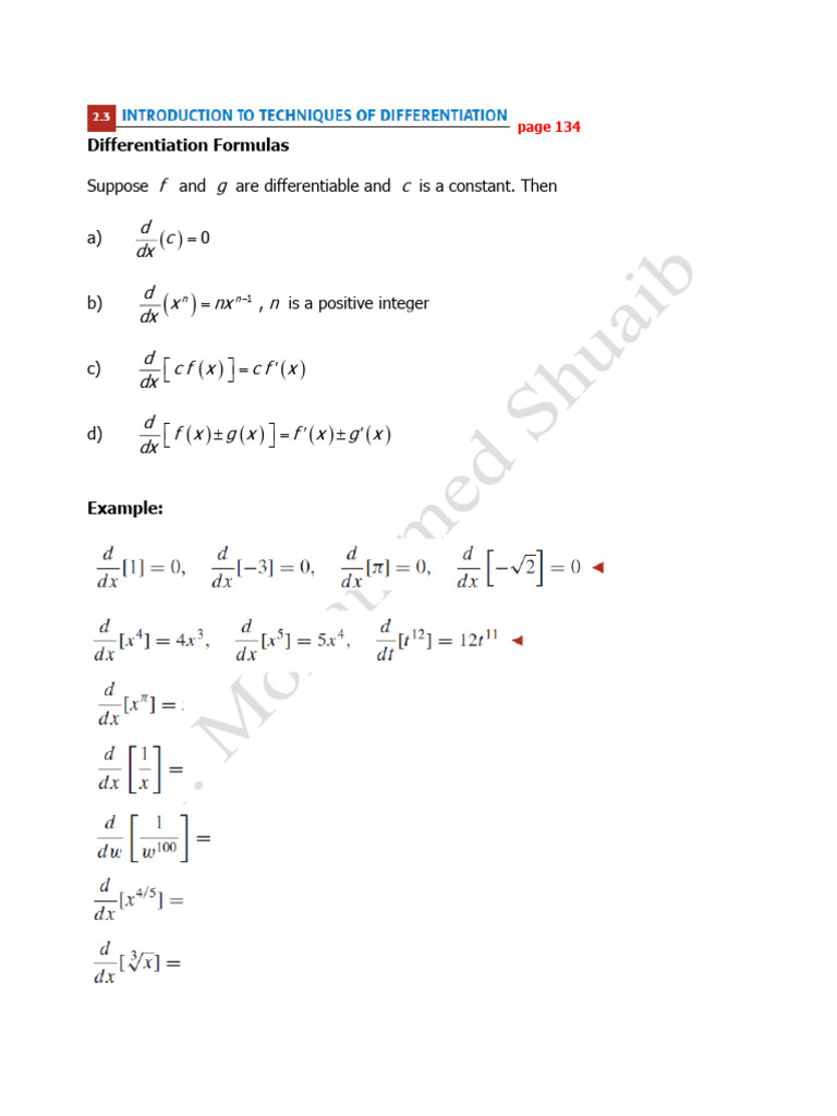 CHAPTER 2 Derivative Part 2 | PDF | Derivative | Function (Mathematics)