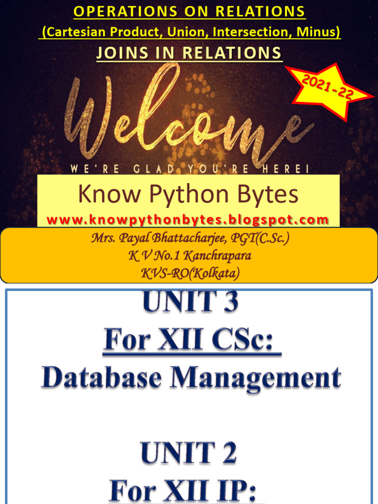 Share 8-Final Revised Operations on Relations and Join Queries in MySQL ...