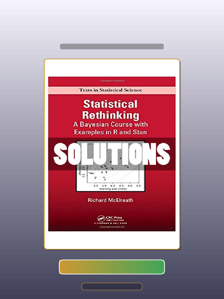 Statistical Rethinking a Bayesian Course With Examples in R and Stan 1 Ed McElreath eBook and ...