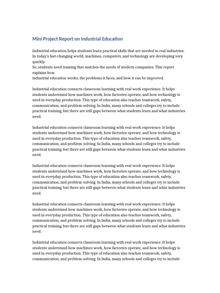Enhancing Industrial Education in India | PDF | Learning | Science