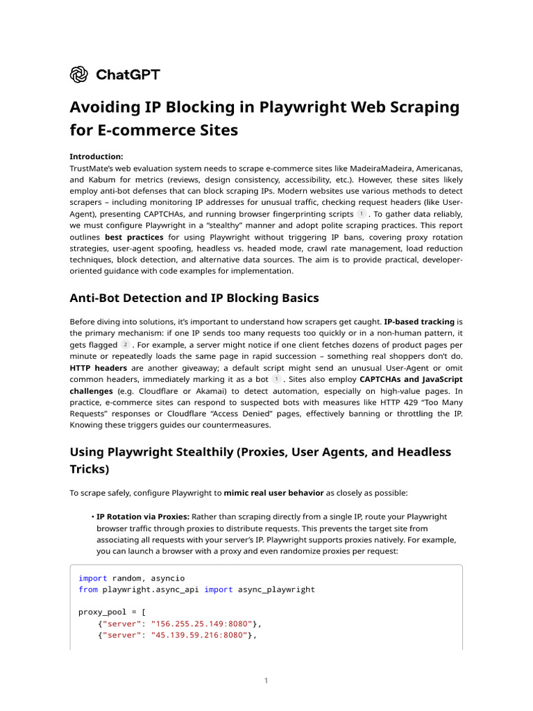 Avoiding IP Blocking in Playwright Web Scraping for E-commerce Sites ...