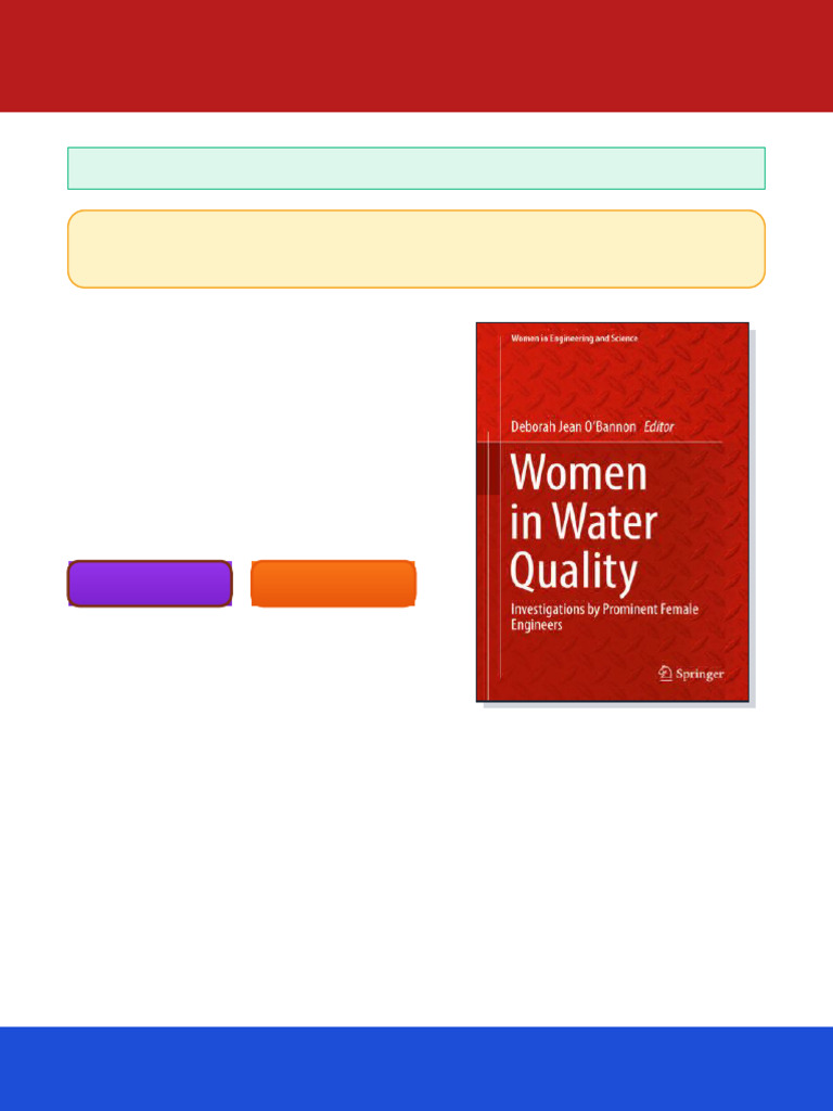 Women in Water Quality: Investigations by Prominent Female Engineers ...