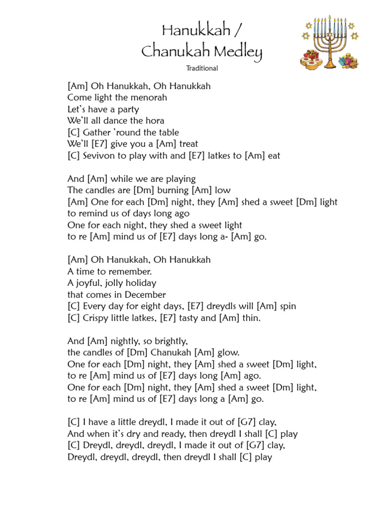 Hanukkah Song Lyrics and Traditions | PDF