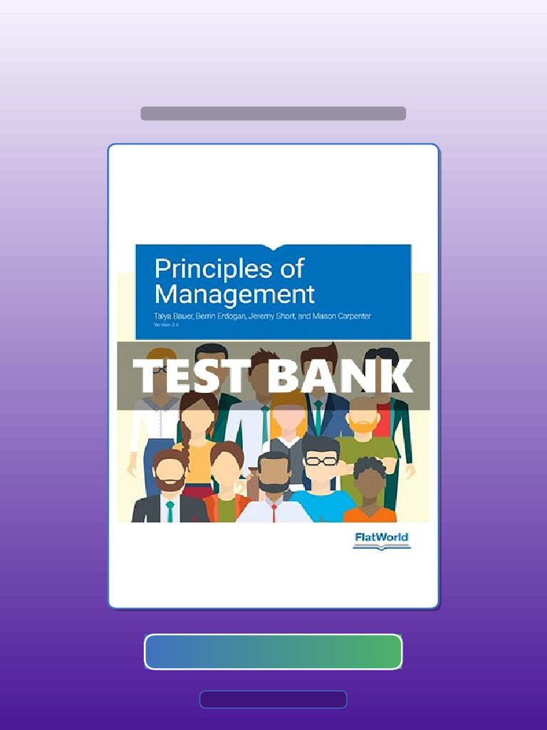Principles of Management Version 3 0 3 Ed Bauer Ebook and TestBank ...