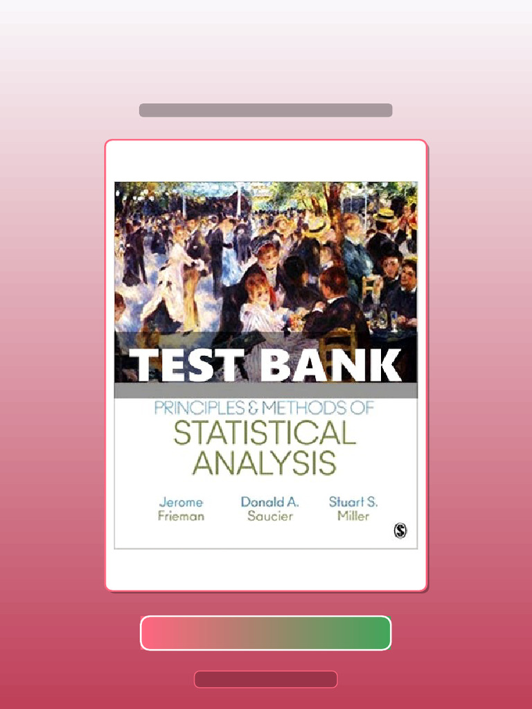 Principles and Methods of Statistical Analysis 1 Ed Miller Ebook and ...
