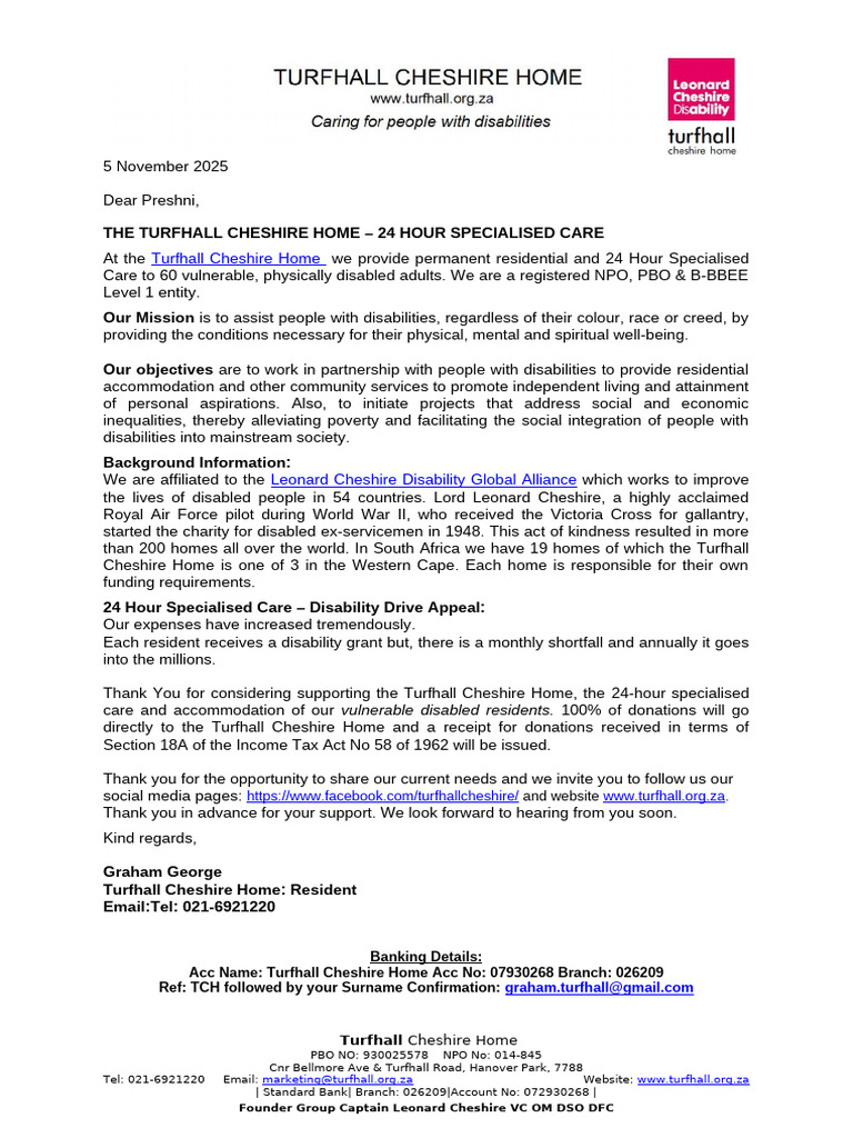 24 Hour Specialised Care Appeal Turfhall Cheshire Home 2025 | PDF ...